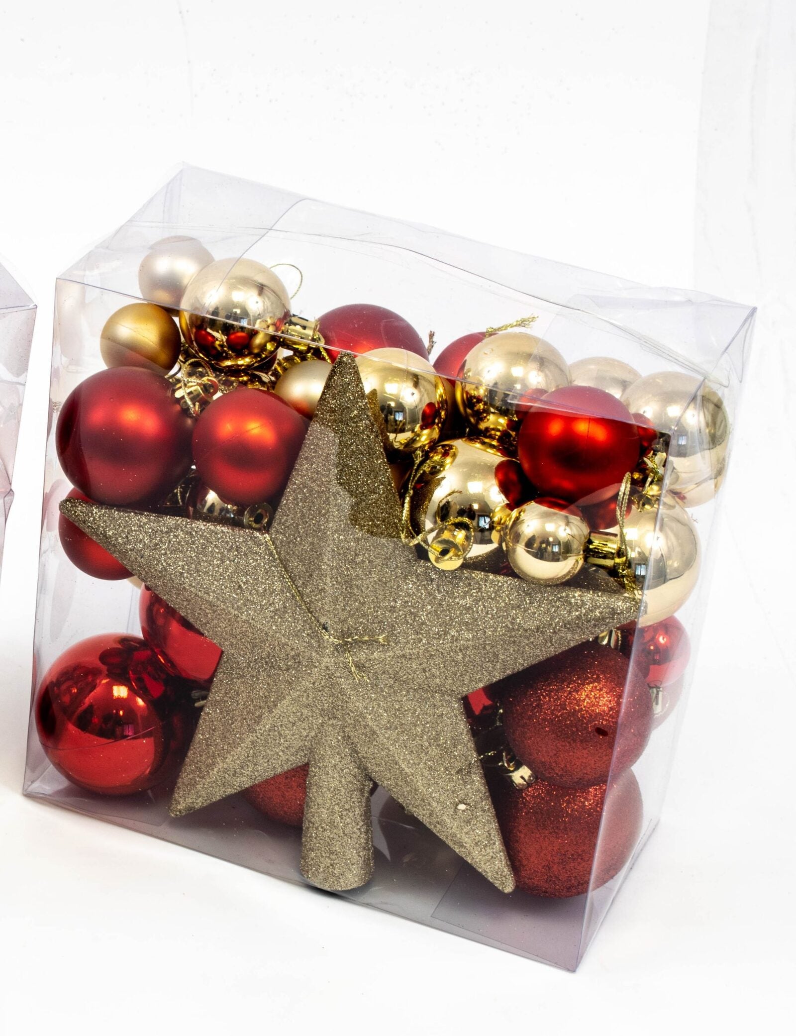 Globulete Brad Mixt Rosu,Auriu,Varf Brad Auriu 48/Set - FigoDecor ...